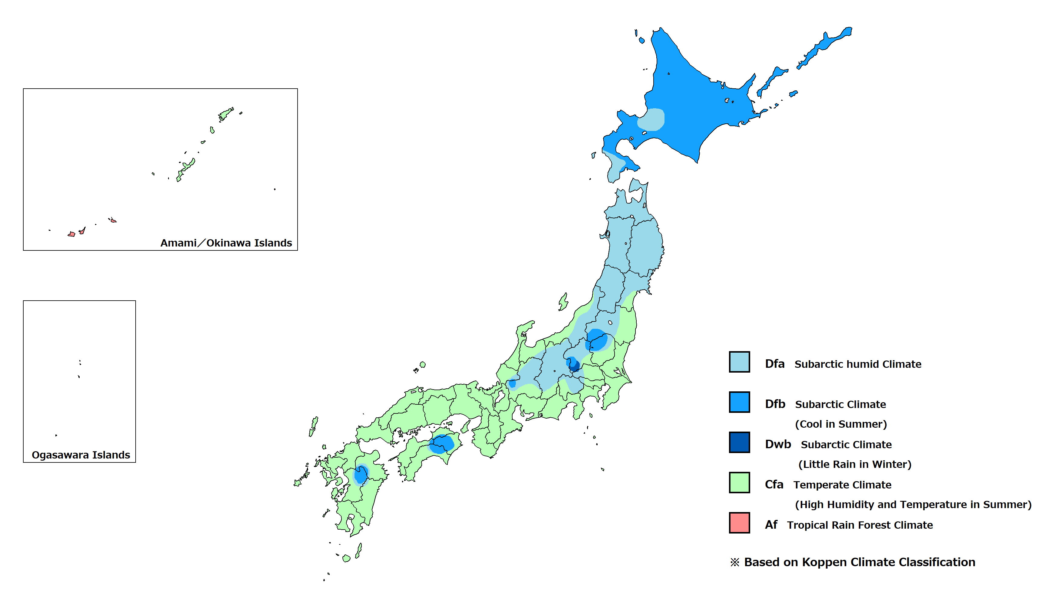 Koppen Climate Zone Map